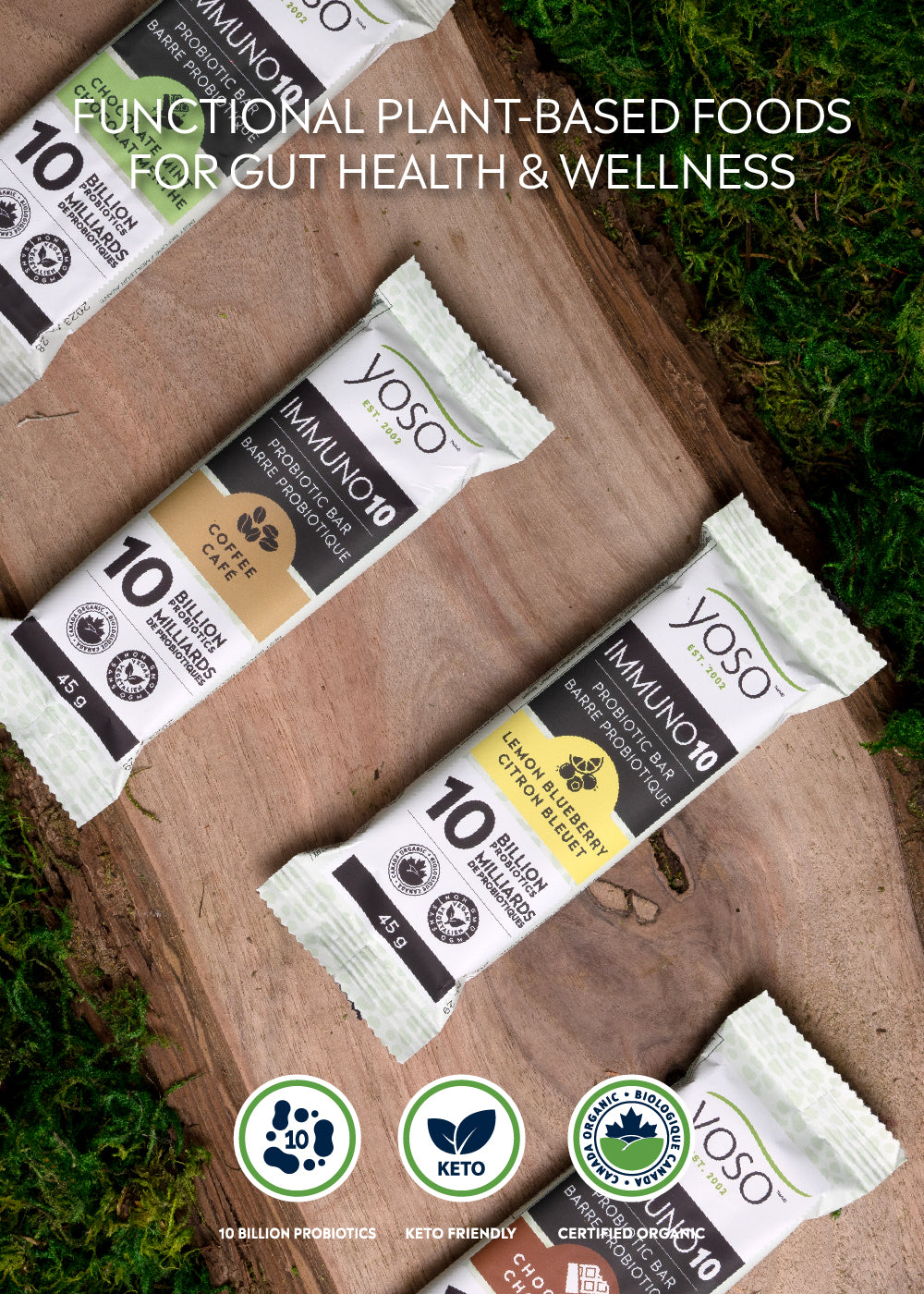 IMMUNO10 Probiotic Bars | YOSO Canada