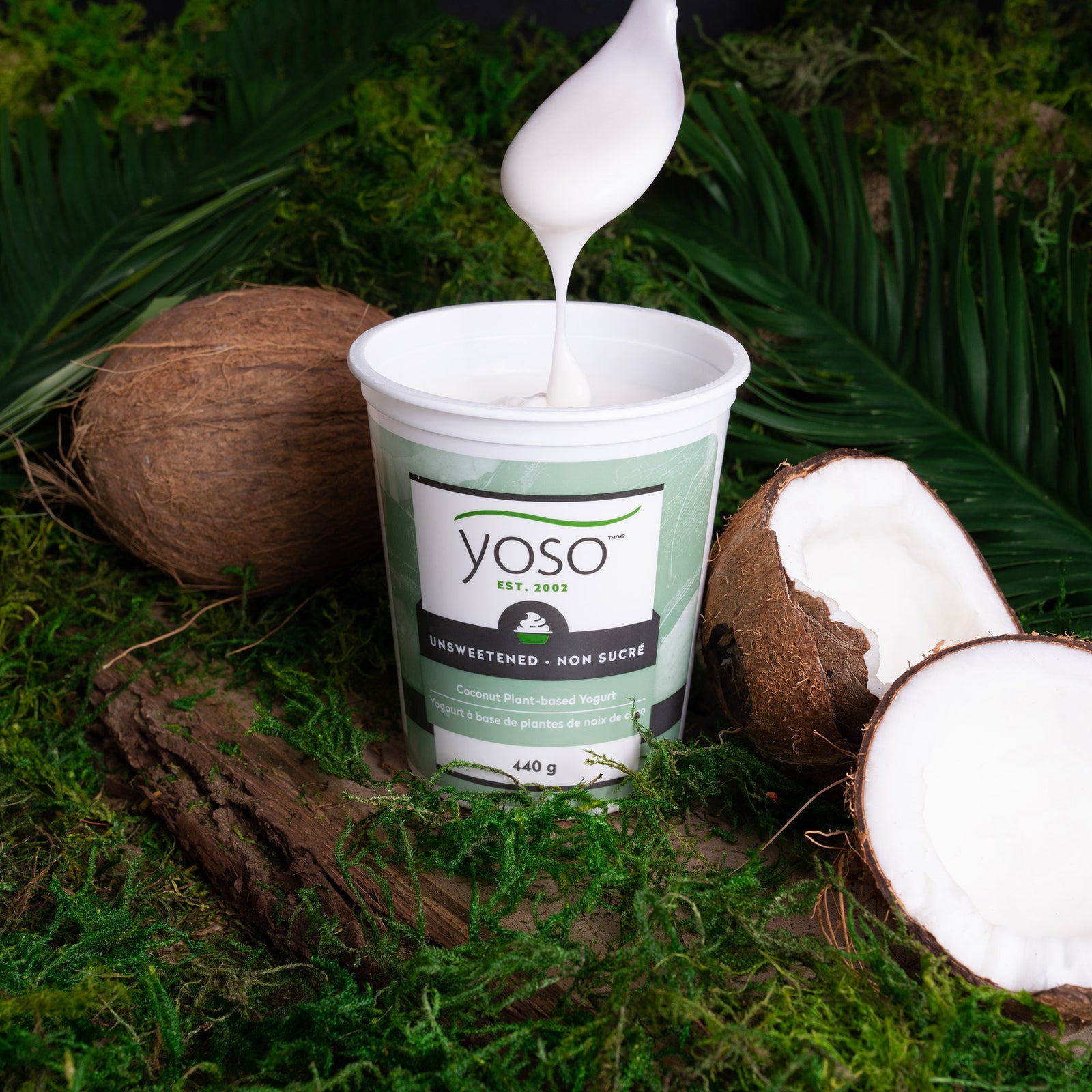 Coconut Plant-Based Yogurt | Plain Unsweetened 440g | YOSO